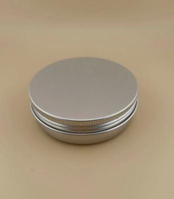 China Big Silvery Aluminum Case with Screw Cap for Cosmetic for sale