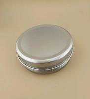 China Big Silvery Aluminum Case with Screw Cap for Cosmetic for sale