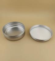 China Big Silvery Aluminum Case with Screw Cap for Cosmetic for sale