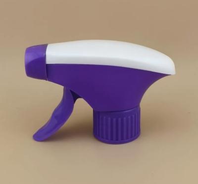 China Double Color White and Purple Simple Trigger Sprayer for Household Cleaning for sale