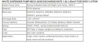 China 316ss Spring White Body Lotion Dispenser Pump Neck 24 / 28 Discharge Rate K202-5 for sale