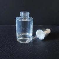 China 10 30 50ml Frosted Essential Oil Glass Dropper Round Bottle Cheap Flat Shoulder Oil Bottle in Stock for sale