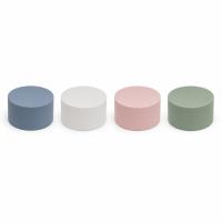 China Bluegrey Plastic Round Smooth Matte Cap for Cosmetic Bottles for sale