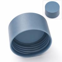 China Bluegrey Plastic Round Smooth Matte Cap for Cosmetic Bottles for sale
