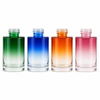 China Free Sample Gradient Glass Bottle Diffuser Bottle with Stick for Aromatic Perfume Bottle for sale