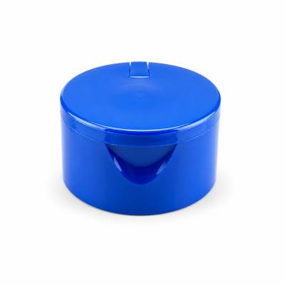 China Blue Color Smooth 24/410 Plastic Lid Flip Top Cap for Cosmetic Bottle for sale