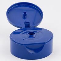 China Blue Color Smooth 24/410 Plastic Lid Flip Top Cap for Cosmetic Bottle for sale