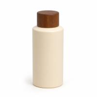 China Wood Grain Plastic Round Smooth Cap for Cosmetic Bottles for sale