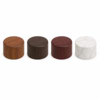 China Wood Grain Plastic Round Smooth Cap for Cosmetic Bottles for sale