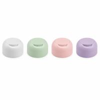 China White Plastic Smooth Matte Press-Down Cap for Shampoo Bottles for sale