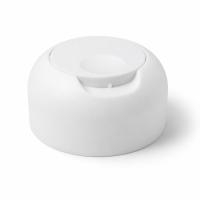 China White Plastic Smooth Matte Press-Down Cap for Shampoo Bottles for sale