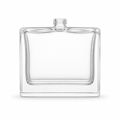 China Luxury Custom Rectangular 60ml 100ml Empty Perfume Glass Bottles for sale