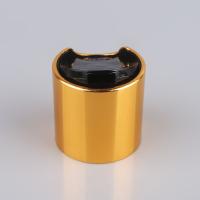 China Silvery Aluminium-Plastic Round Smooth Cap with White Button for Skincare Bottles for sale