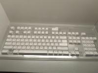 China White Soft Matte Dual Shot PBT Keycaps 1.5mm Thickness with CE & ISO9001 Certification for sale