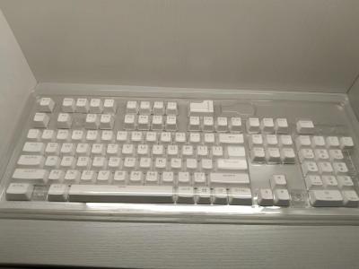 China White Soft Matte Dual Shot PBT Keycaps 1.5mm Thickness with CE & ISO9001 Certification for sale