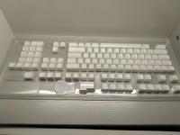 China White Soft Matte Dual Shot PBT Keycaps 1.5mm Thickness with CE & ISO9001 Certification for sale