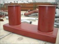 China High performance Customized Cast Iron Mooring Cleats Ballards Single / Double / Cross Dock Bollards for sale