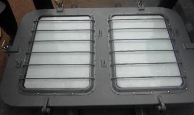 China Carbon Steel Marine Windows , Horizontal Engine Room Skylight for sale
