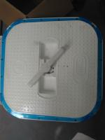 China Aluminium Marine Embedded Manhole Cover with Quick Opening Hatch in Oval/Square Shape 600×600 450×800 for sale