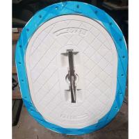 China Aluminium Marine Embedded Manhole Cover with Quick Opening Hatch in Oval/Square Shape 600×600 450×800 for sale