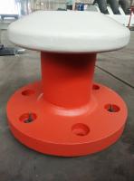 China Round Base 350 KN Marine Ports Marine Mooring Bollard 12 Months Warranty for sale