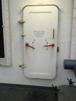 China 4 Clip Accommodation Steel Marine Weathertight Door 10mm Thickness for sale