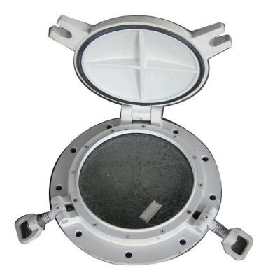 China Aluminum Steel Marine Shutters A60 Fireproof Side Hinged Circle Windows for sale