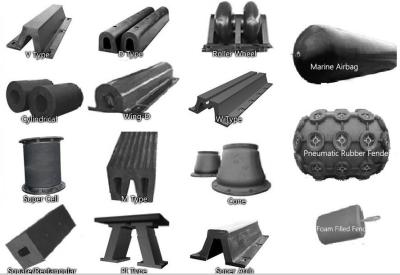 China French Warships Rubber Elements Marine Rubber Fender for Dock , CCS ISO 17357 for sale
