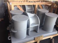 China High performance Customized Cast Iron Mooring Cleats Ballards Single / Double / Cross Dock Bollards for sale