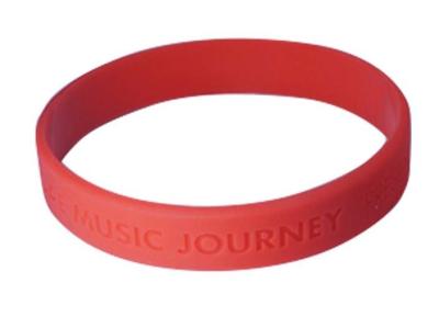 China Custom Silicone Wristband Bracelets Eco Friendly 202x12x2mm Adult Size Promotional for sale