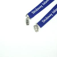 China Dark Blue Personalized Key Lanyards Advertising Items With Badge Clip for sale