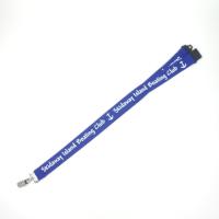 China Dark Blue Personalized Key Lanyards Advertising Items With Badge Clip for sale