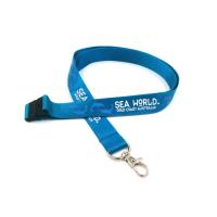 China Classic Blue Lanyard 25mm Width 920mm Length Sublimation Printing with Hook for sale