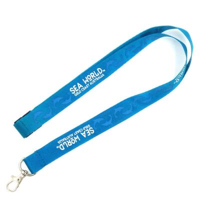 China Classic Blue Lanyard 25mm Width 920mm Length Sublimation Printing with Hook for sale