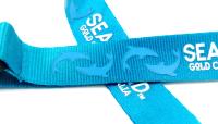 China Classic Blue Lanyard 25mm Width 920mm Length Sublimation Printing with Hook for sale