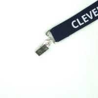 China Custom Logo SilkScreen Printing Polyester Lanyard 25mm Width 910mm Length for Exhibitions for sale