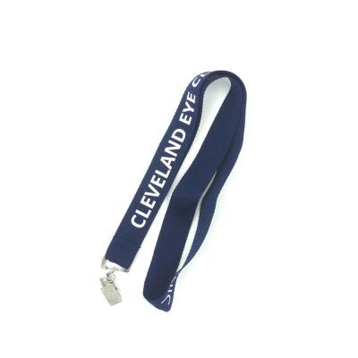 China Custom Logo SilkScreen Printing Polyester Lanyard 25mm Width 910mm Length for Exhibitions for sale