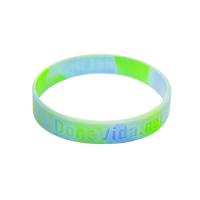 China Custom Silicone Wristband 210x12x2mm Debossed Color Fill with Your Logo for sale