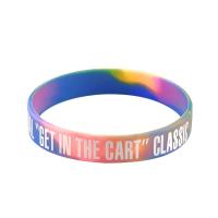 China Custom Silicone Wristband 210x12x2mm Debossed Color Fill with Your Logo for sale