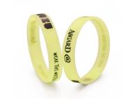 China Custom Glow in the Dark Silicone Wristband 202x12mm Green Blue Red Light for sale