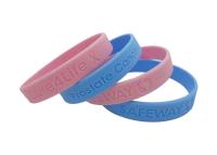 China Customized Debossed Sports Silicone Wristbands 202x12x2mm Solid Colors for sale