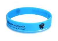 China Custom Glow in the Dark Silicone Bracelet Wristband 202x12x2mm OEM Logo for sale