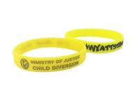 China Custom Logo Silicone Rubber Wristband 202x25x2mm Two Sides Color Promotional Bracelet for sale