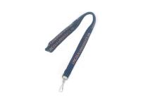 China Polyester Plain Double Hook Lanyard With A Metal Clip And A Breakaway Clasp For Added Safety for sale