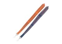 China Polyester Plain Double Hook Lanyard With A Metal Clip And A Breakaway Clasp For Added Safety for sale