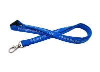 China Blue Wide Custom Tubular Lanyards Neck Straps Lanyards For Office Party for sale