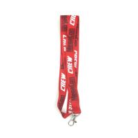 China Custom Logo Red Dye Sublimated Polyester Lanyards 950mm with Thumb Trigger for sale