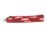 China Custom Logo Red Dye Sublimated Polyester Lanyards 950mm with Thumb Trigger for sale