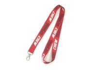 China Custom Logo Red Dye Sublimated Polyester Lanyards 950mm with Thumb Trigger for sale