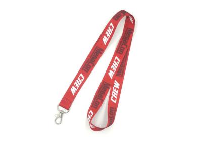 China Custom Logo Red Dye Sublimated Polyester Lanyards 950mm with Thumb Trigger for sale